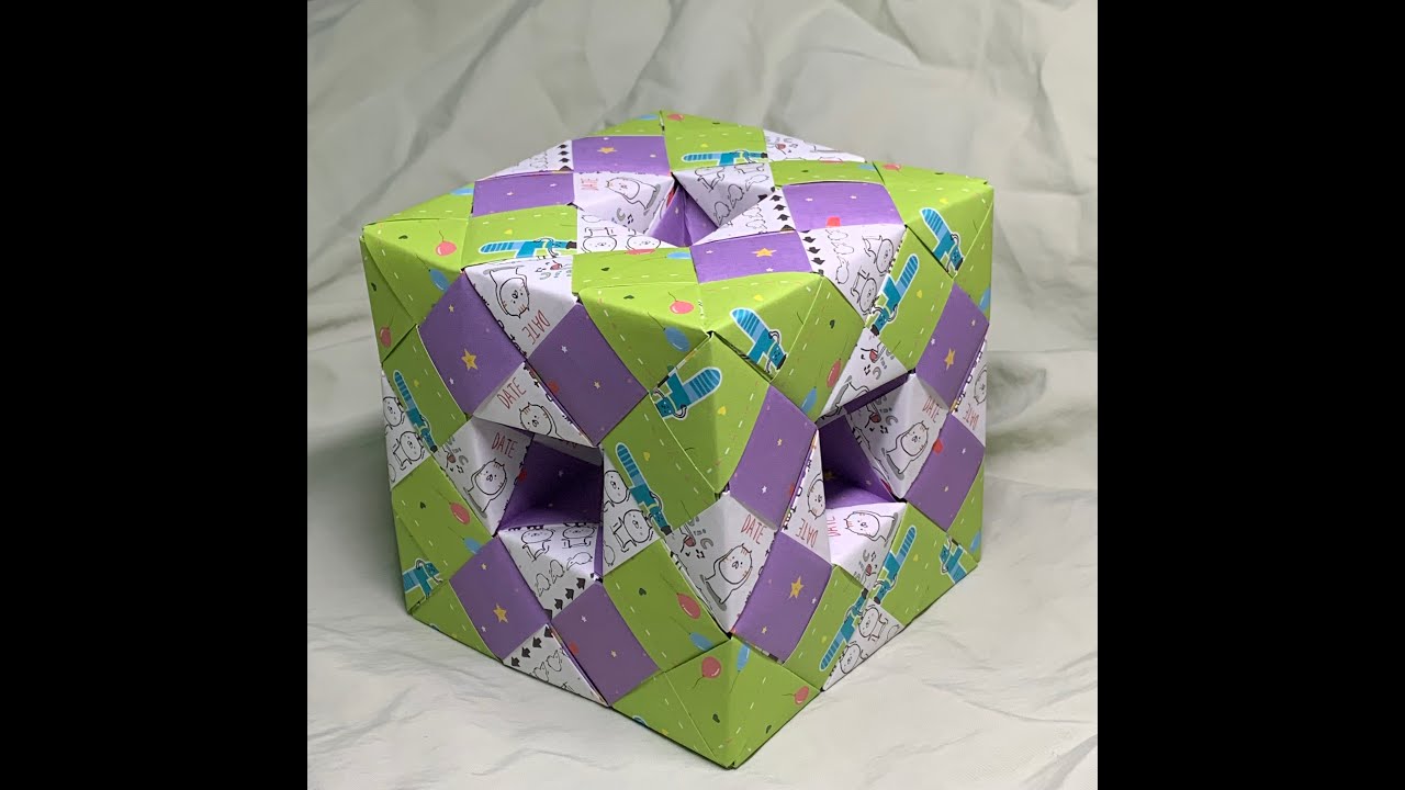 一級門格爾海綿,menger sponge,origami - YouTube