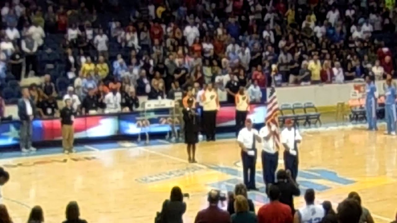 SFC Taylor singing the National Anthem. - YouTube