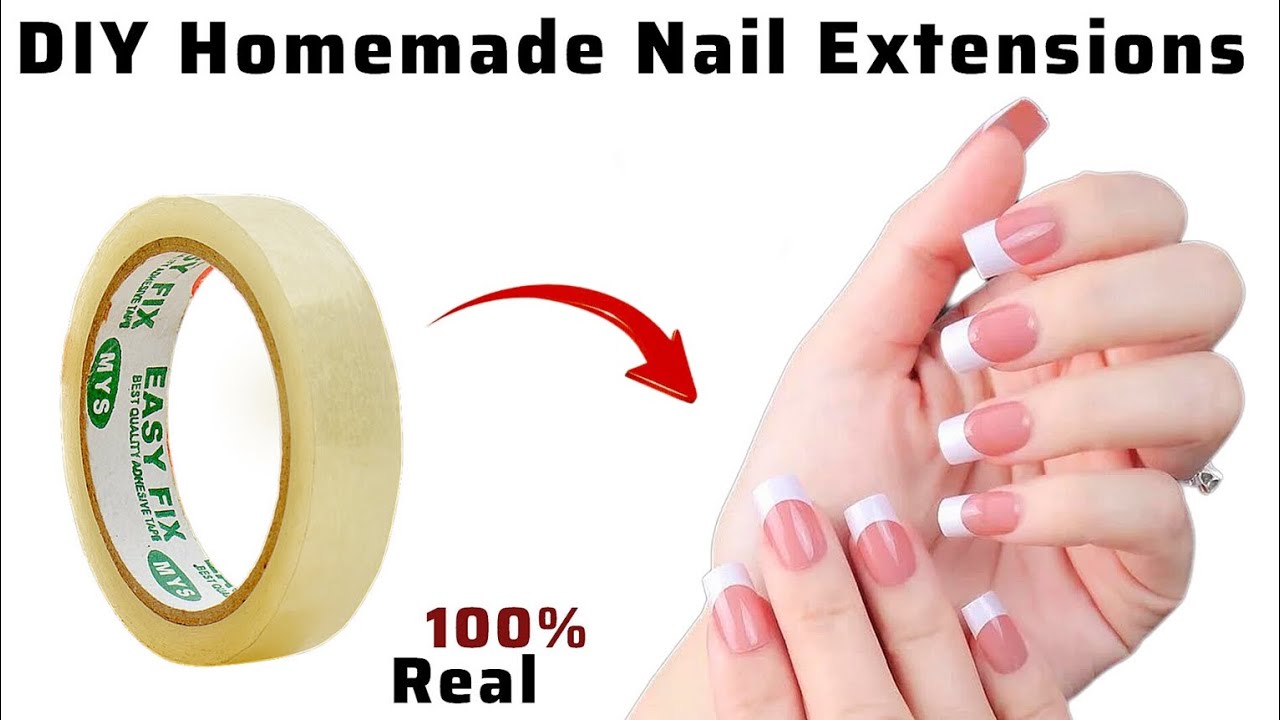 DIY | how to make nail extensions at home | homemade nail extensions ...