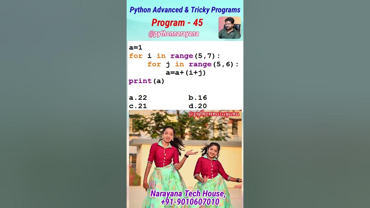 Python Advanced & Tricky Program - 45 - YouTube