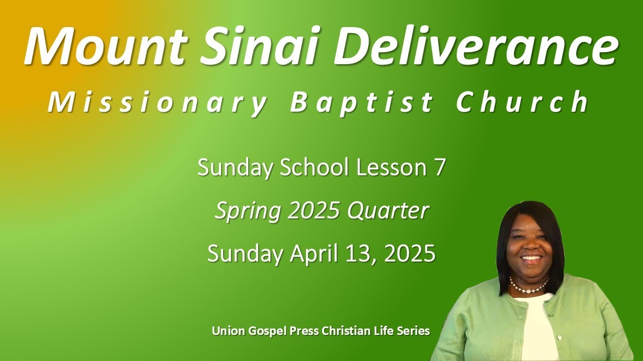 Sunday School Overview - Sunday April 13, 2025 (UGP) - YouTube