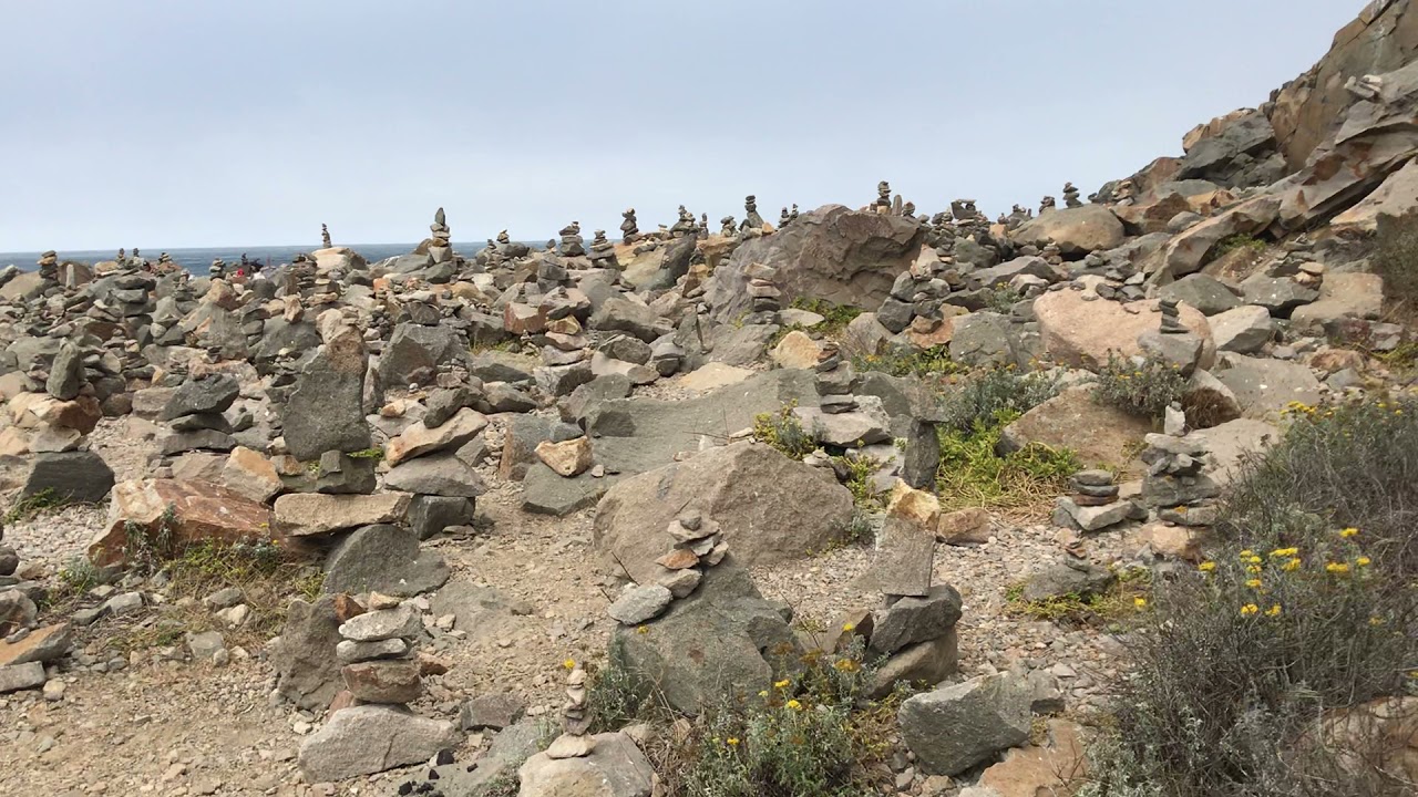 Rock stacks in Morro Bay California - YouTube