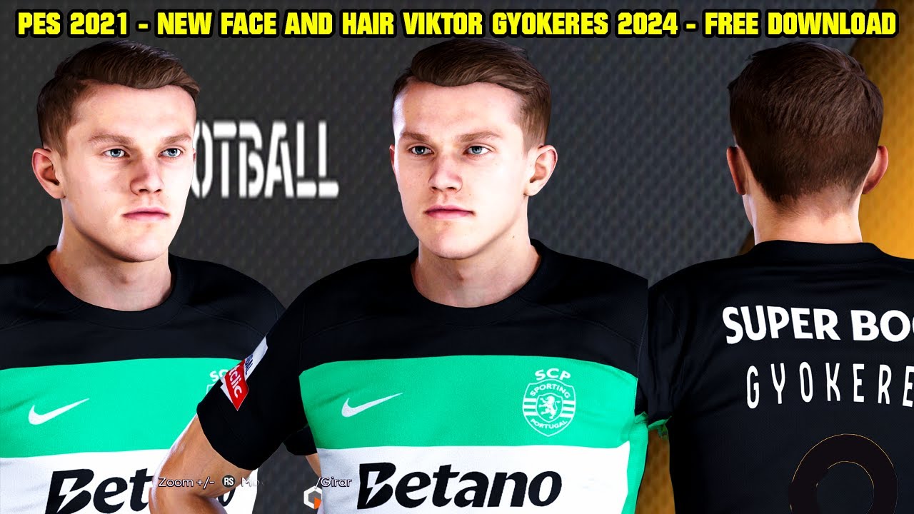 PES 2021 - NEW FACE AND HAIR VIKTOR GYOKERES 2024 - 4K - YouTube