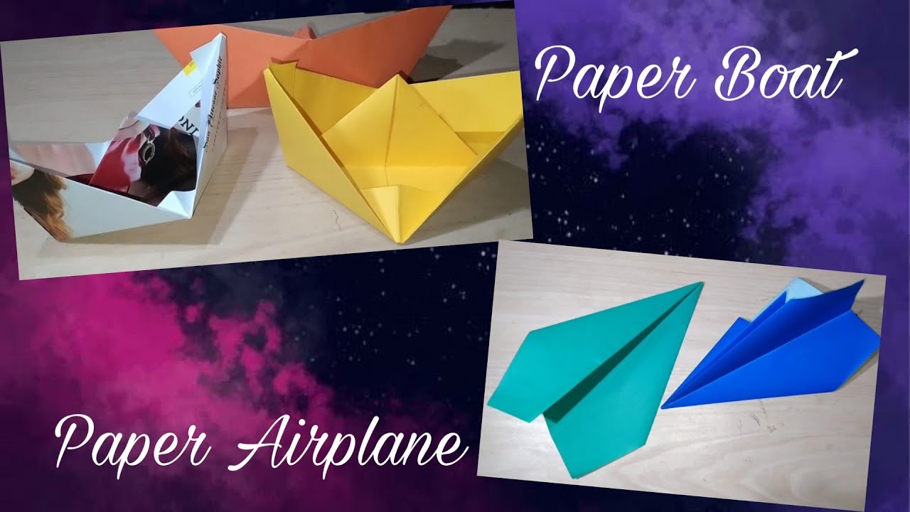 Paper Boat & Paper Airplane : How to make a simple paper boat and ...