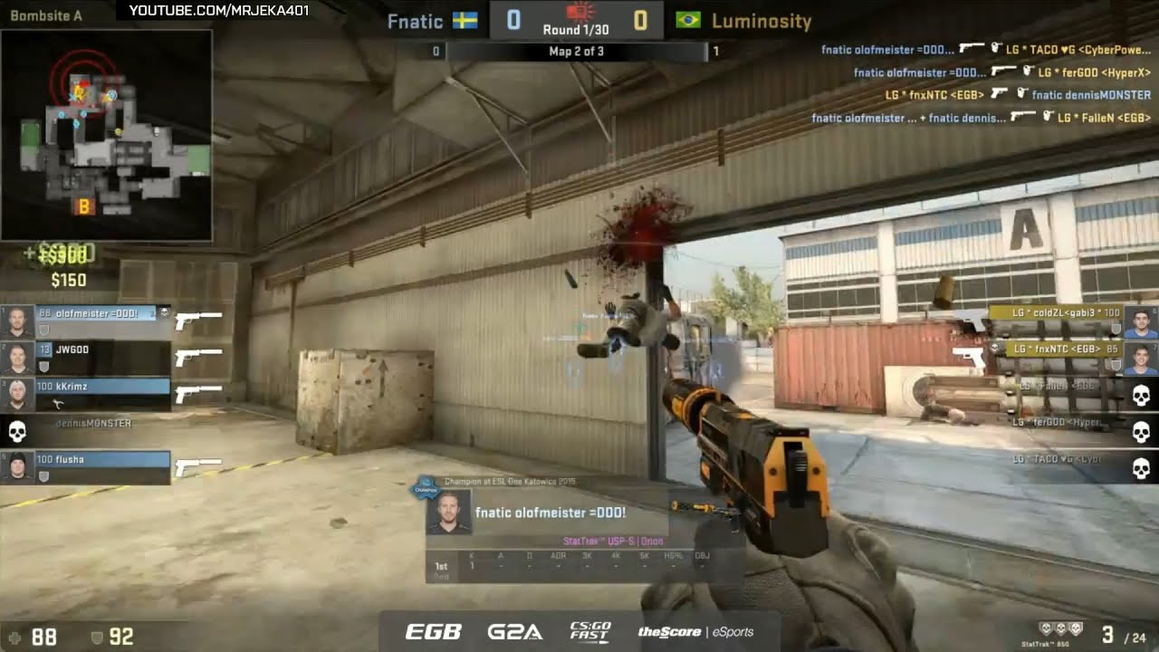 LG vs fnatic | EPIC PISTOL ROUND & fnx QUADRO KILL | - YouTube