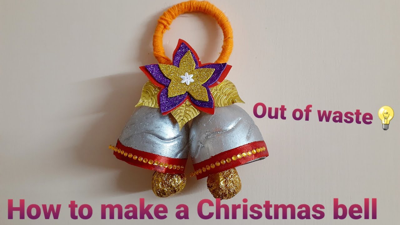 How to make a beautiful Christmas Bell Out of waste bottles | Christmas ...