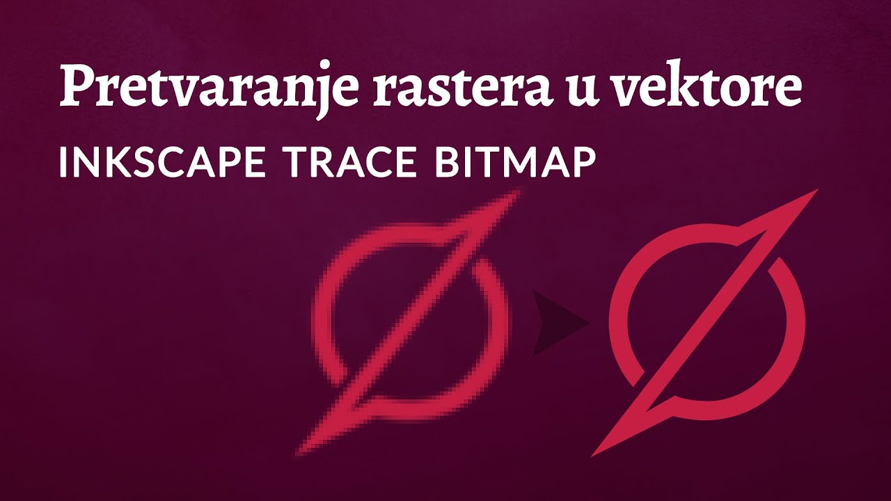 Pretvaranje rastera u vektore 1. dio: Inkscape Trace Bitmap - YouTube