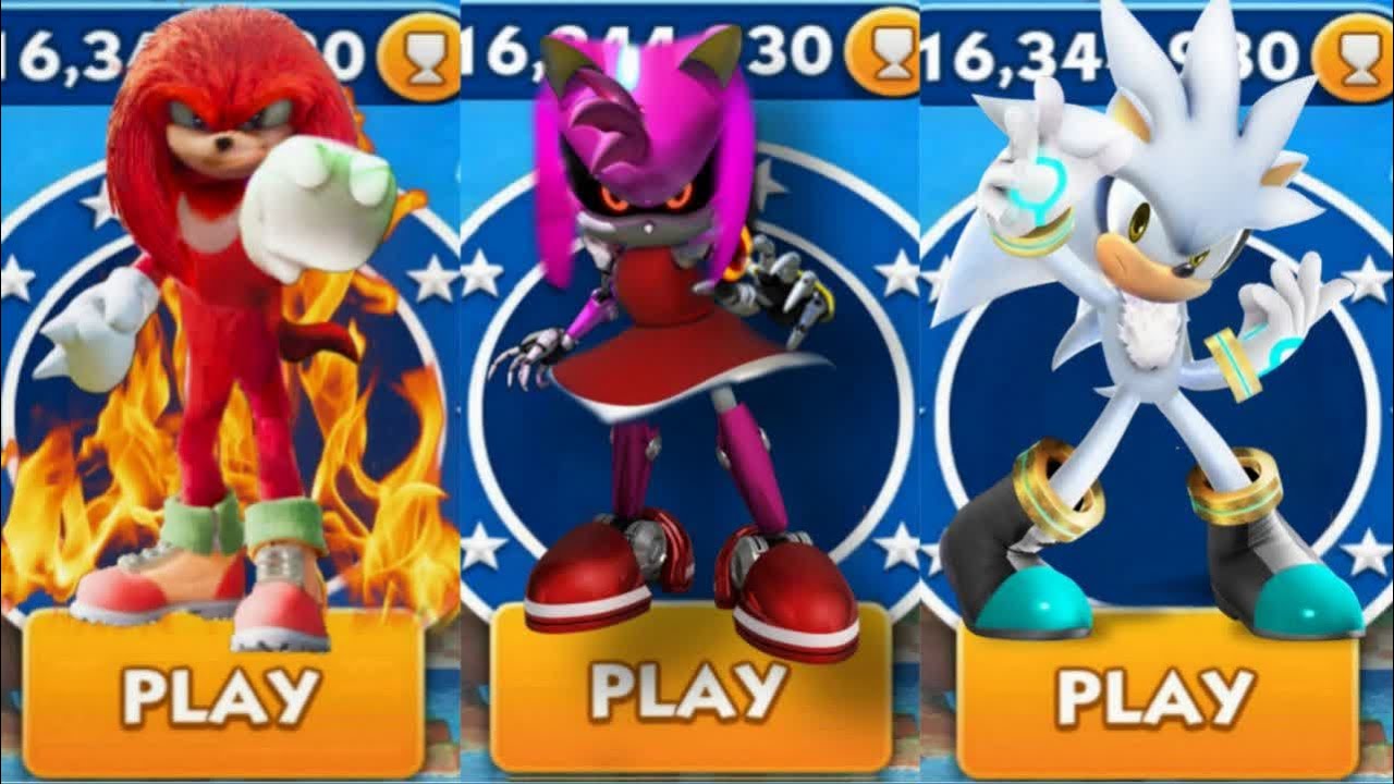 Sonic Dash - Knuckles VS Metal Amy VS Sir Silver Sonic _ Movie Sonic vs ...
