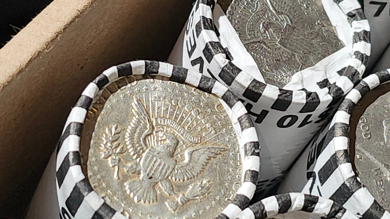 Silver Coin Roll hunting Kennedy Half Dollars - YouTube