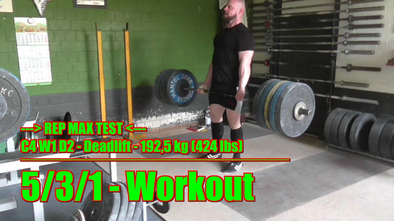 NO EASY WAY presents: 5/3/1-Workout: 192,5kg Deadlift Rep max Test ...