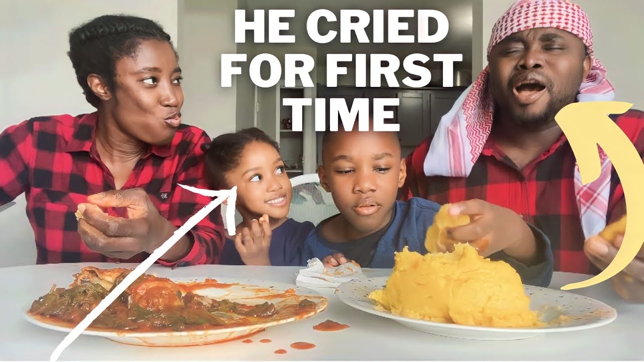 HIS FIRST CRY IN LIFE 🙄 DURING FOOD EATING SHOW OF ASMR FUFU WITH ...