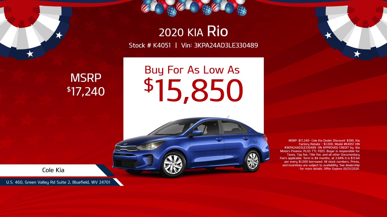 2020 Kia Rio Special - YouTube