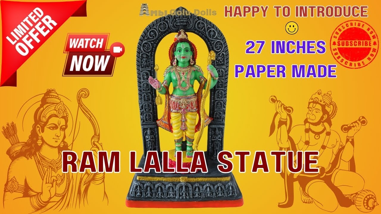 Ram Lalla golu doll paper made 27 inches. #ram #ramlala #ramlalla #golu ...