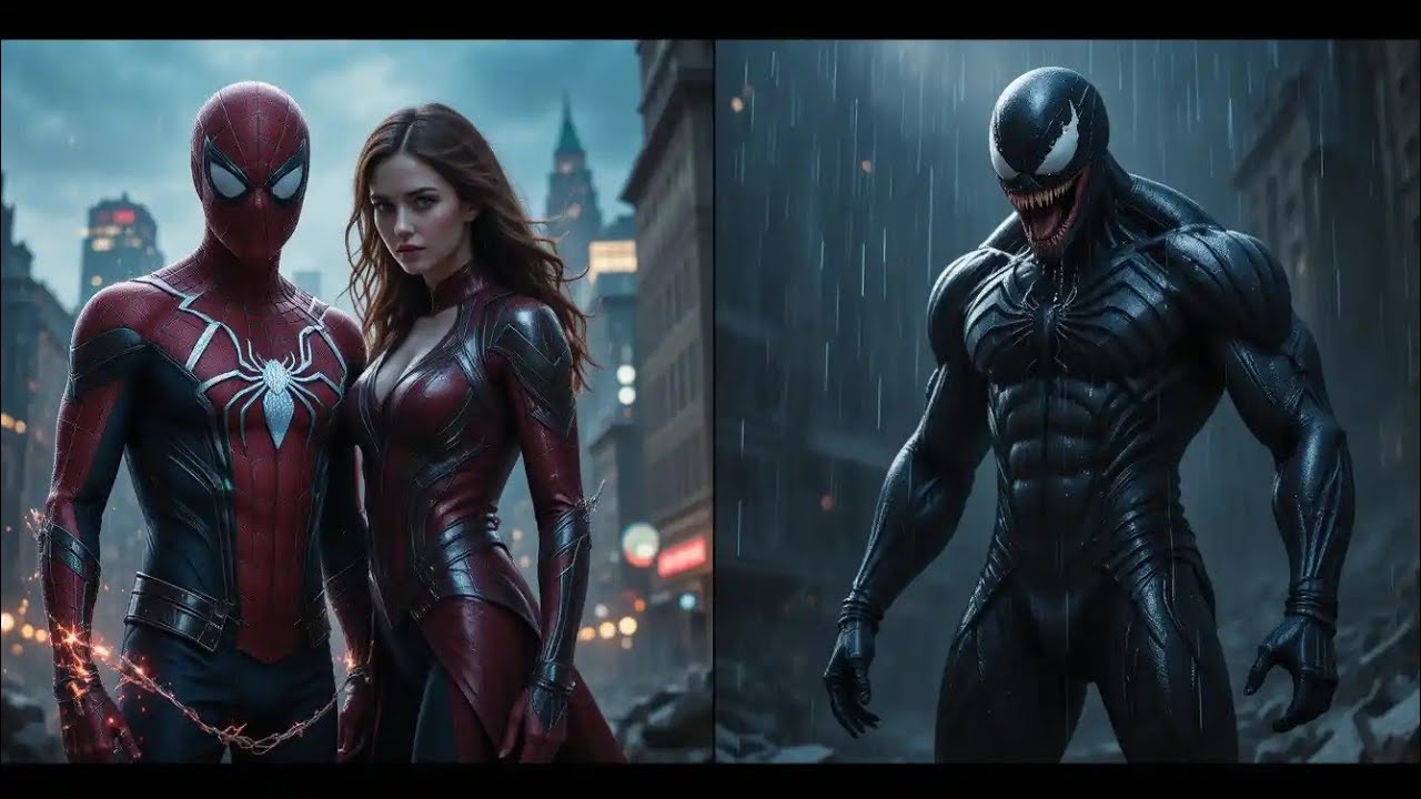 ️🕷️ Scarlet Witch & Spider-Man's Love Story vs. Venom’s Dark Threat! 🖤💥 ...