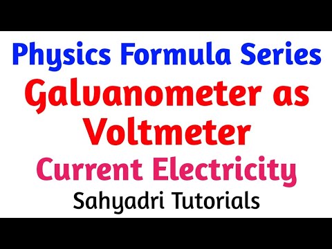 Galvanometer as Voltmeter | Current Electricity | Formula Series ...
