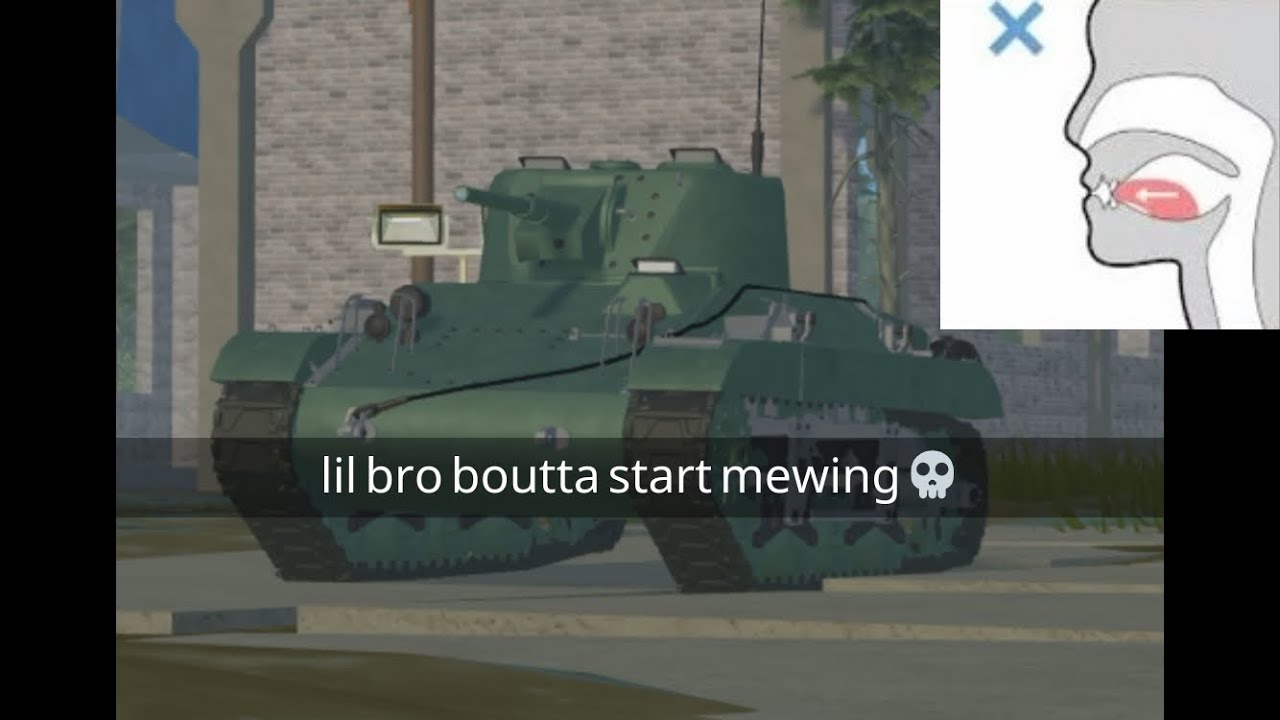 M22 mewing (looksmaxxing meme) Roblox Cursed Tank Simulator - YouTube