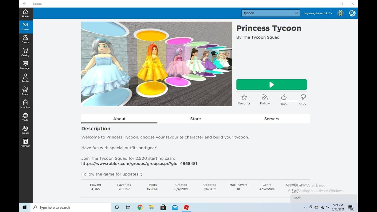 Roblox- Princess tycoon - YouTube