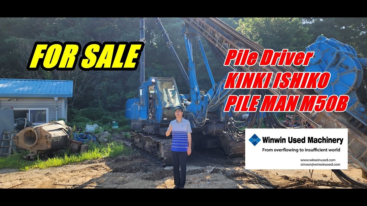 [ Winwin Used Machinery ] Used pile driver kinki ishiko pile man M50B ...