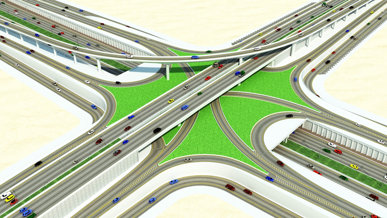 3D high way animation - YouTube