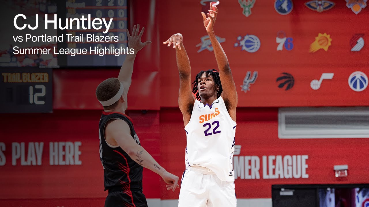 CJ Huntley shines with 18 PTS & 9 REBS vs Portland Trail Blazers | Phoenix Suns Summer League ...
