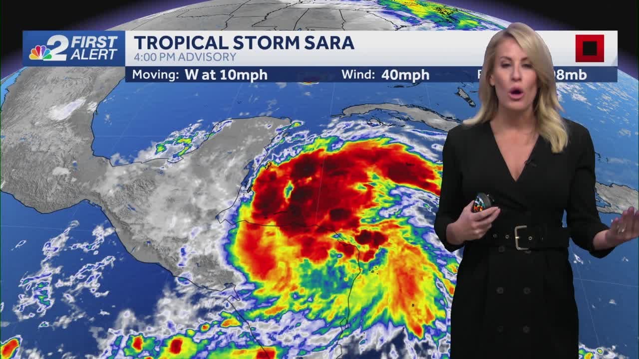 Tropical Storm Sara forms, weakening possible long term - YouTube