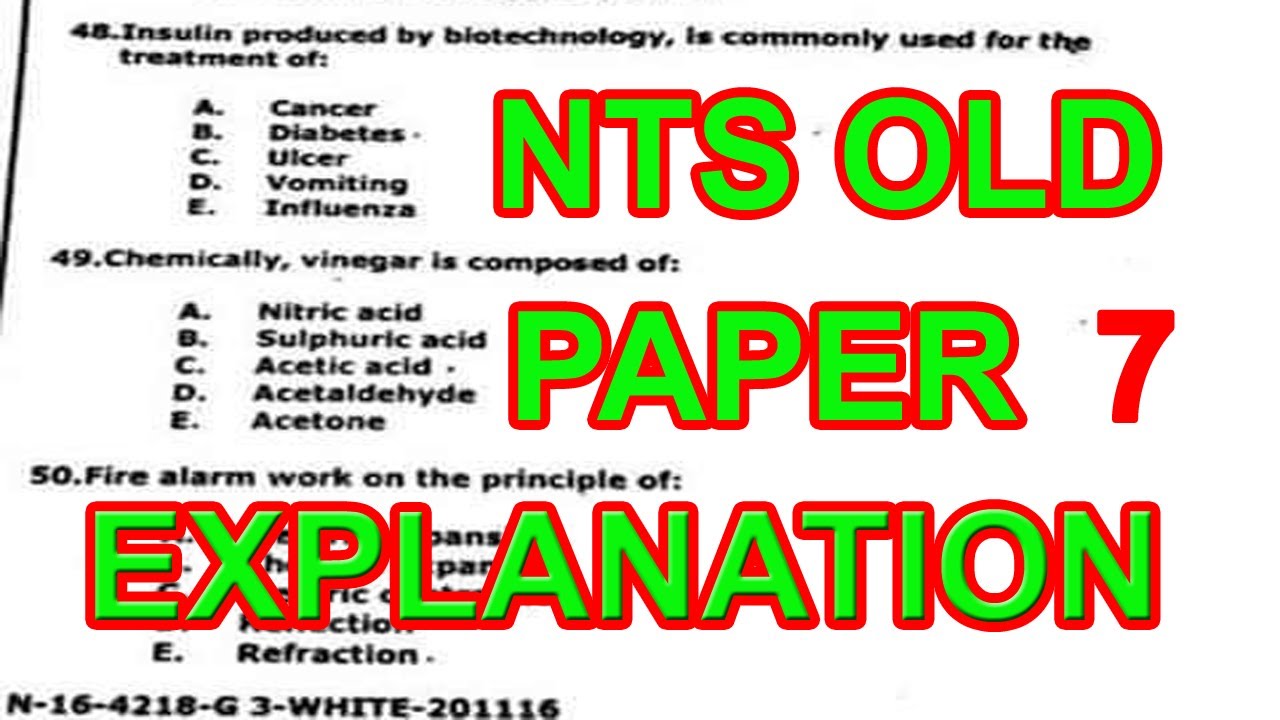 PST Original Paper Solved 2016 | NTS Old Past Paper 2016 Complete Paper ...