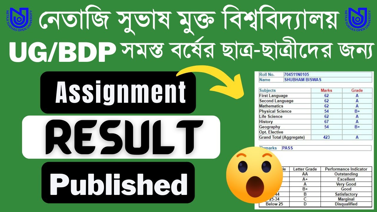 NSOU UG BDP Assignment Result Published|| আজকের অফিসিয়াল নোটিশ || How ...