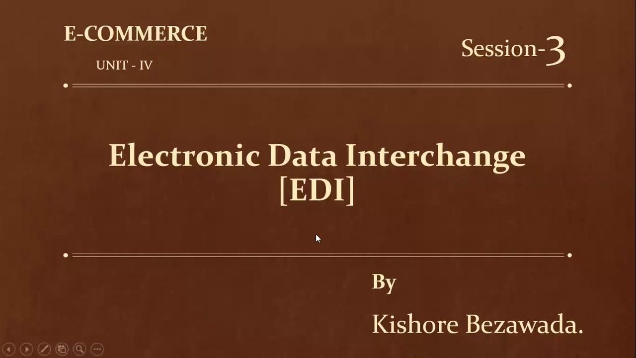 Session 3; EDI Types; - YouTube