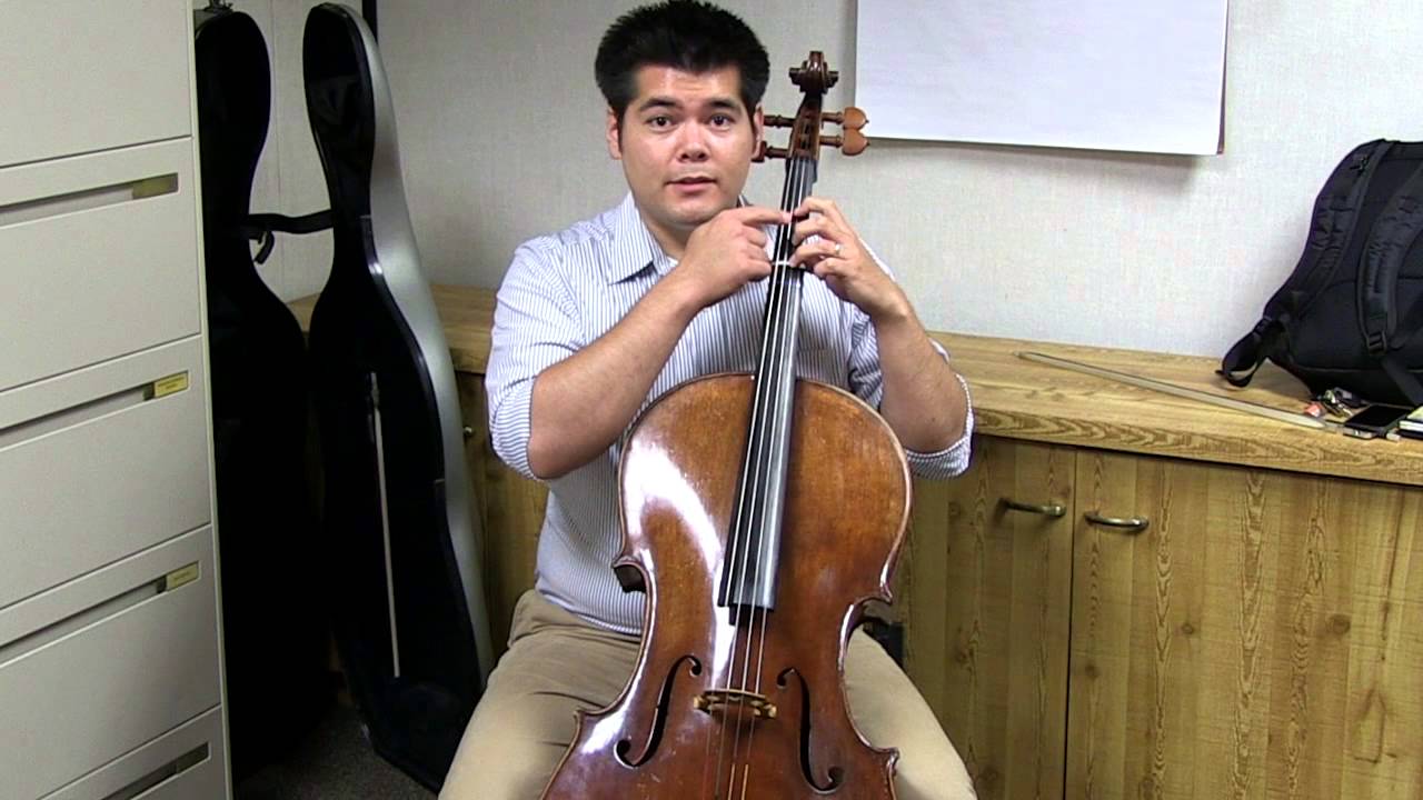 Cello D E F G Finger Placement HD 720p - YouTube