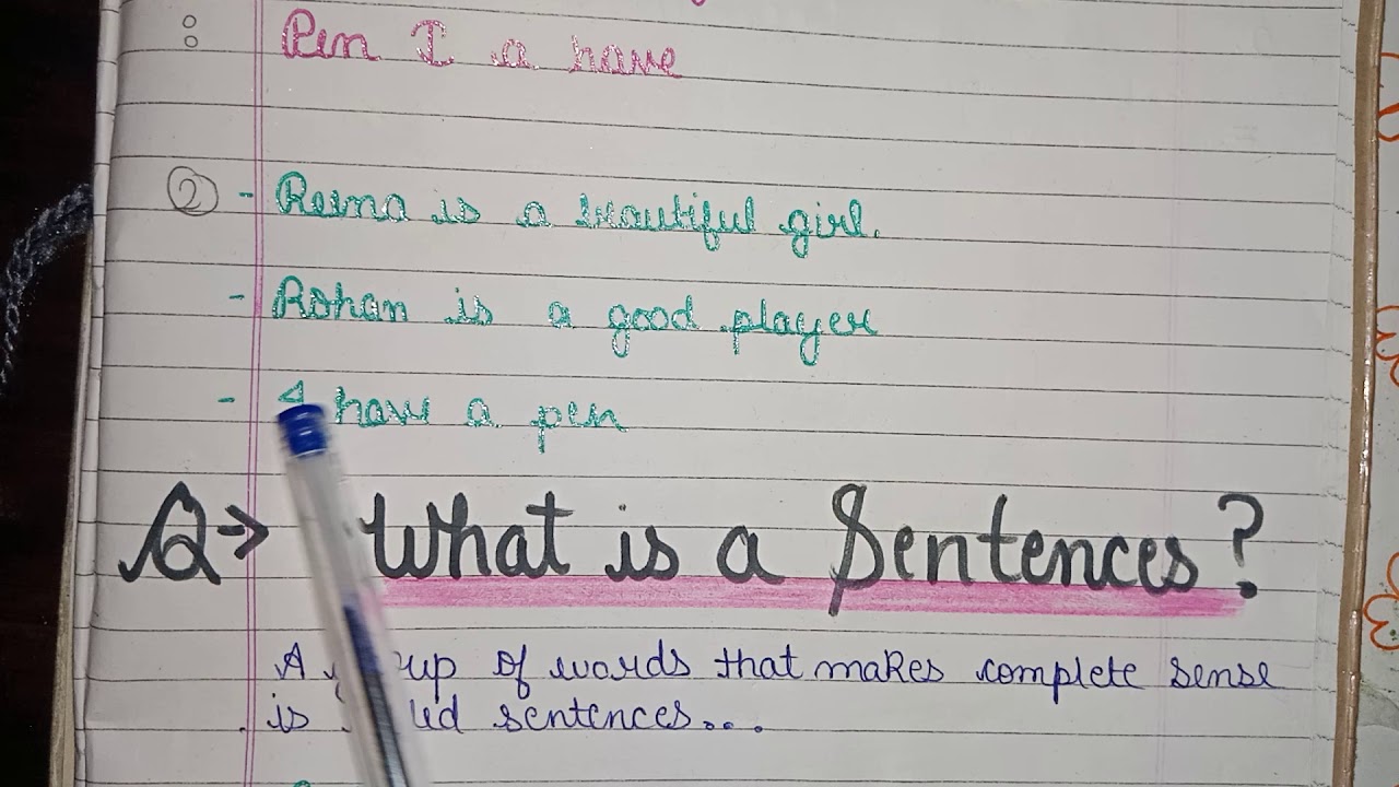 Class1,2,3, What is a sentence - YouTube