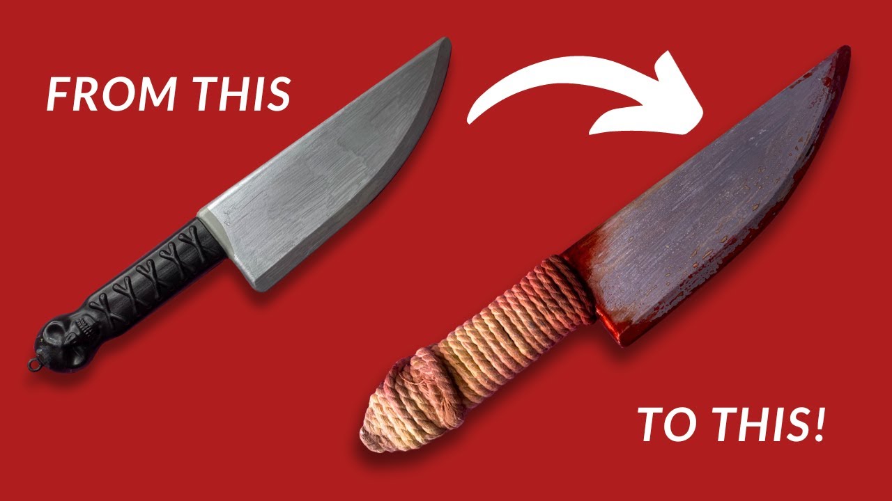 Realistic Knife DIY for Halloween - YouTube