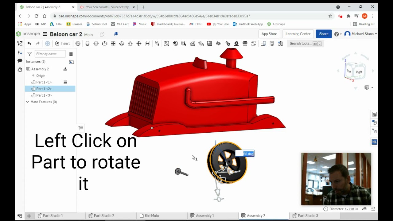 Revolute Mate in Onshape - YouTube