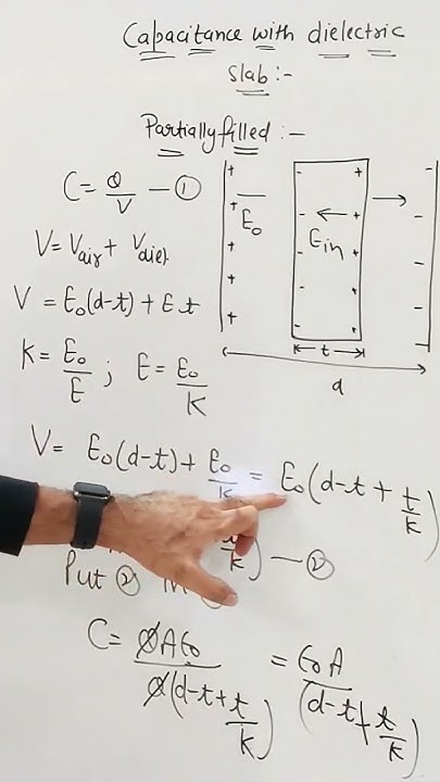 capacitance due to a capacitor with dielectric slab|| partially filled 🔥🔥 - YouTube