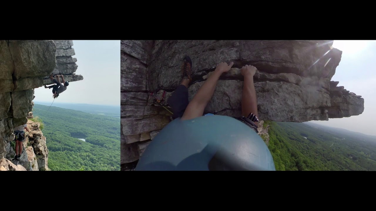 Weekend Whipper: Split-Screen Whip off "The Dangler" (5.10a), The Gunks ...