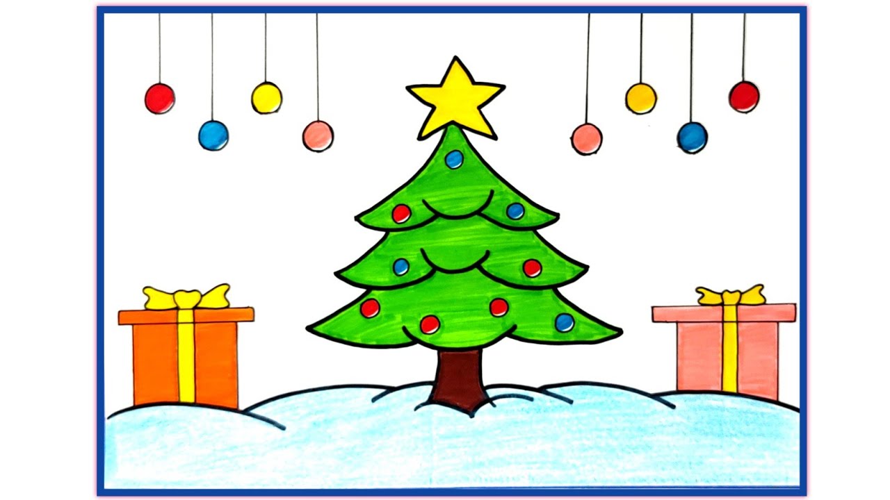 Merry Christmas Drawing for School Competition || Christmas Drawing ...