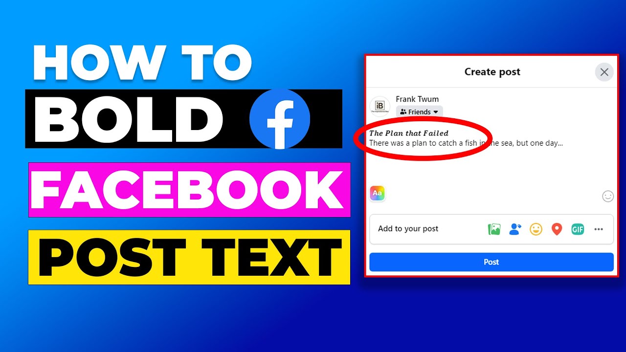 How to Use Bold Text on Facebook to Grab Attention! - YouTube