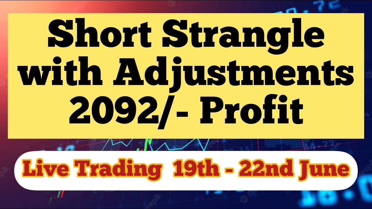 19th - 22nd June Live Trading || Short Strangle with Adjustments # ...