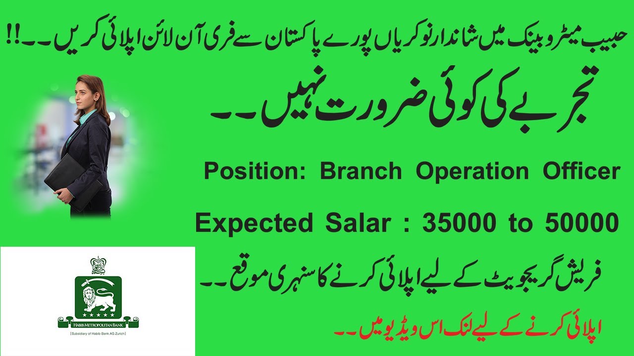 Habib Metro Bank Jobs I New Jobs by Habib Metro bank I Regular Jobs I ...