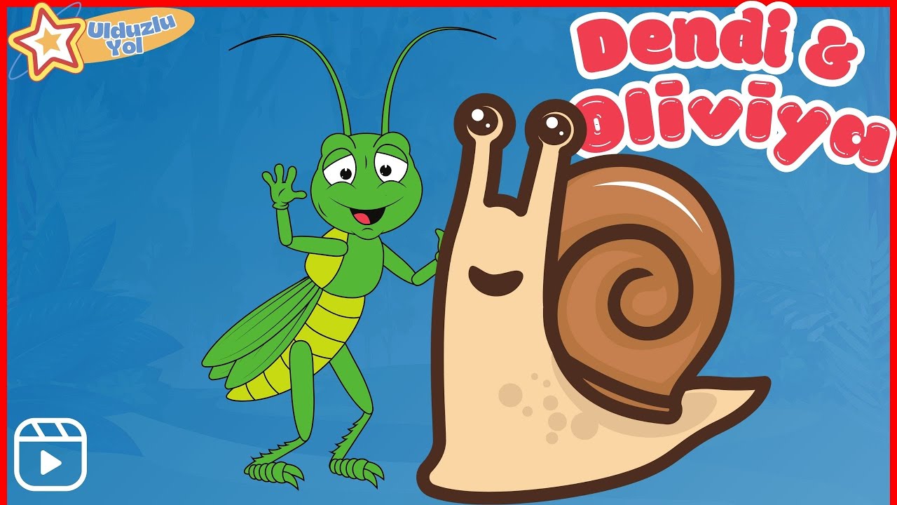 🦗Çəyirtkə və 🐌İlbiz nağılı dinlə / cizgi film izlə - Azərbaycan dilində ...
