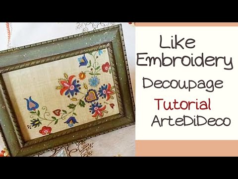 Κέντημα σε κορνίζα! Embroidery on frame! - YouTube