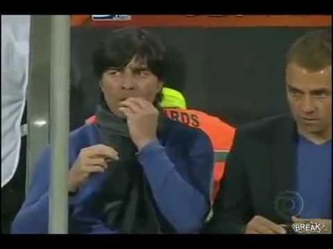 Joachim Low (german football coach) eating snot during World Cup game ...