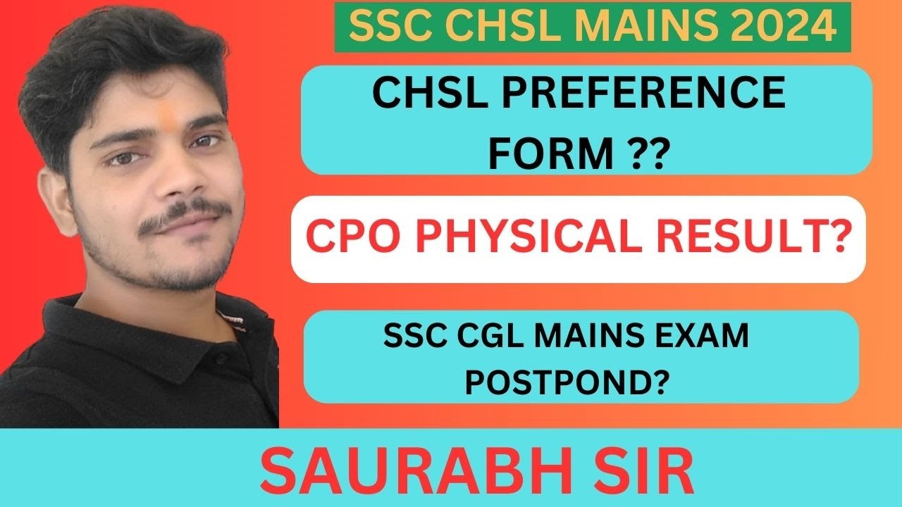 SSC CHSL PREFERENCE FORM? CPO PHYSICAL RESULT? #sscchsl2024 - YouTube