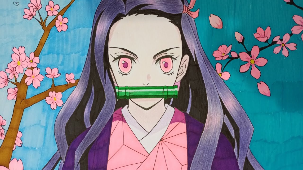 Drawing Nezuko - Kimetsu No Yaiba/ Demon Slayer - YouTube