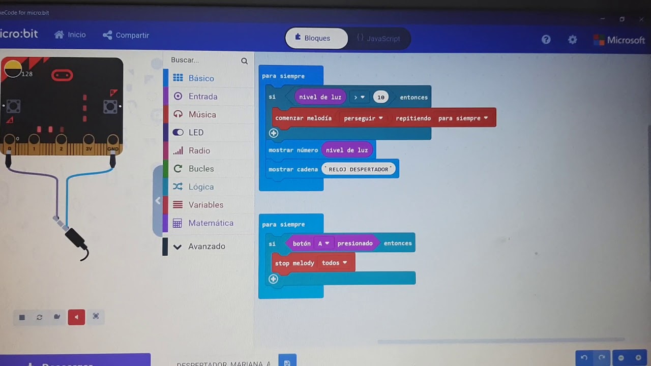 Reloj Despertador con micro:bit - YouTube