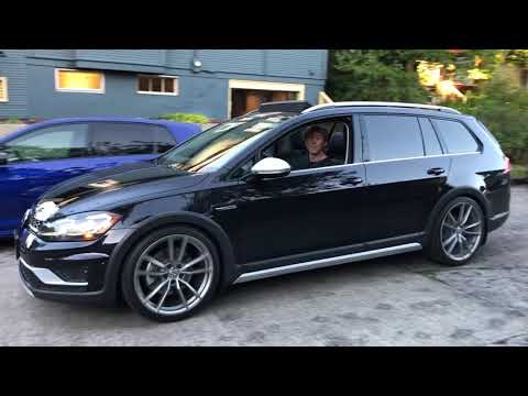 MK7 Golf Alltrack lowered on Eibachs - YouTube