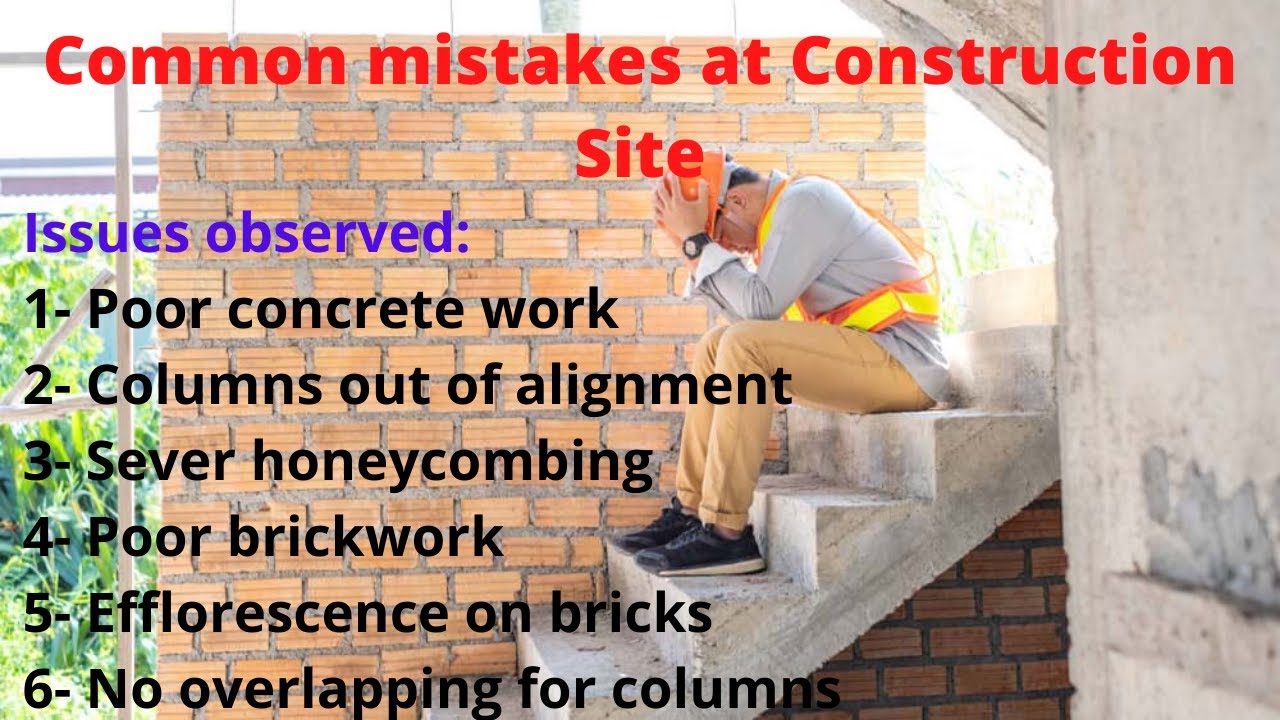 Common mistakes at Construction Site | Biggest mistakes on site - YouTube