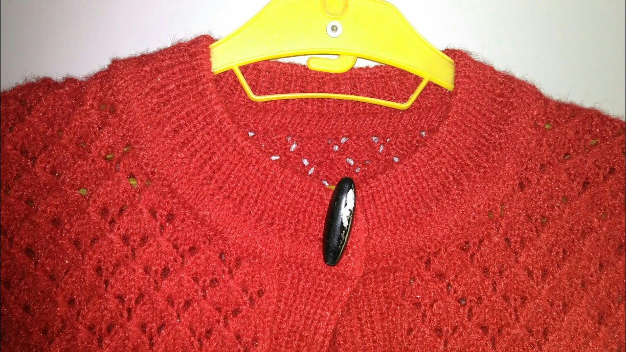 गोल गला कैसे बनायें और उसमें फदें कितने उठायें।।How to make round neck ...