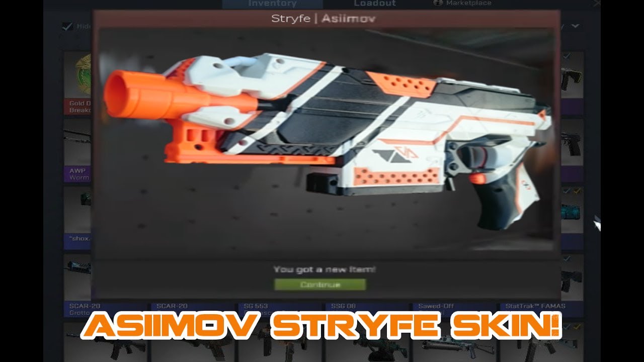STRYFE | ASIIMOV - NERF CS:GO SKIN PAINT JOB | Walcom S7 - YouTube