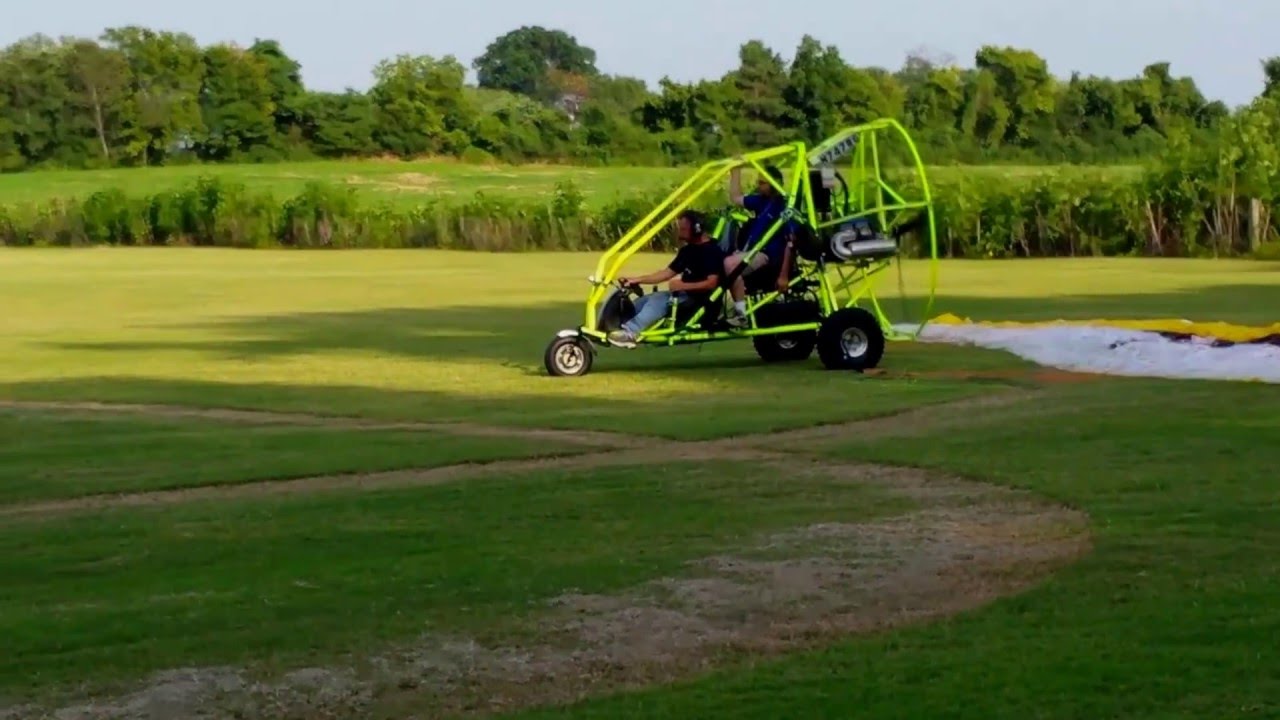 My First Powered Parachute Flight - Takeoff - YouTube
