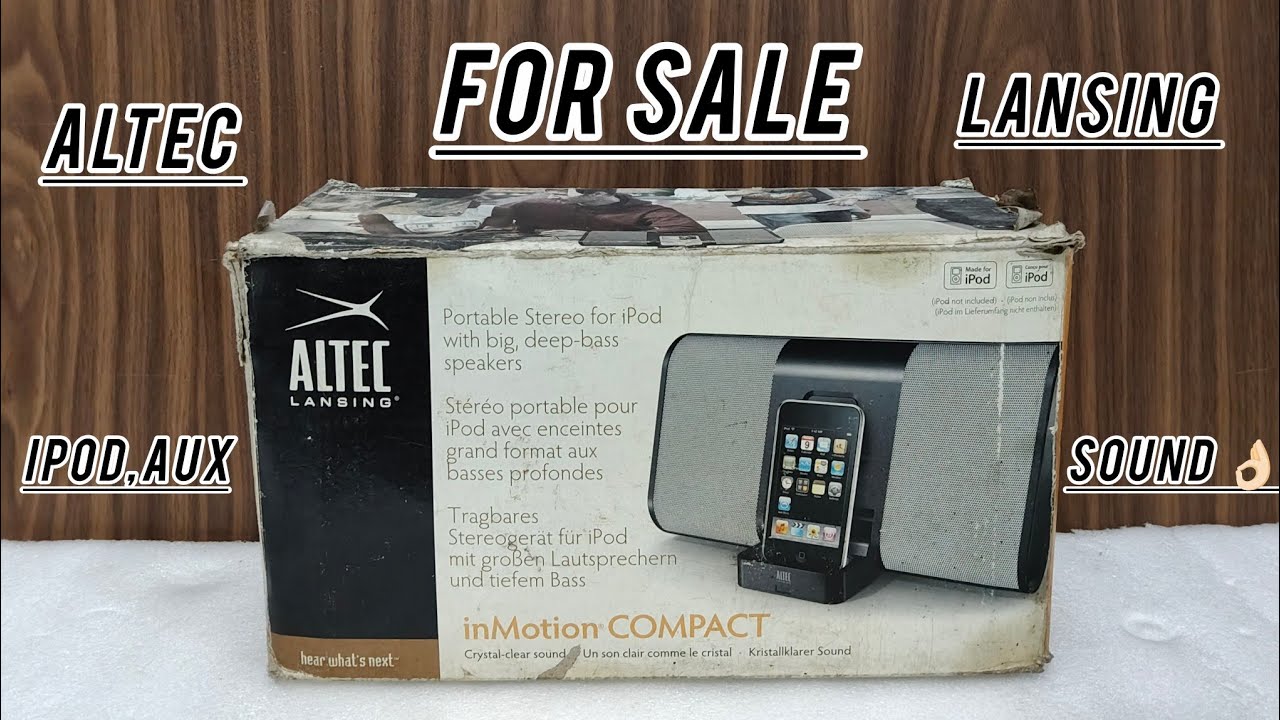 ALTEC LANSING IPOD,AUX , PLAYER #forsale #altec - YouTube